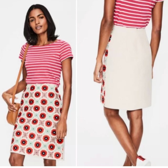 Boden | Skirts | Nwt Boden Fun Floral Embroidered Mini Skirt | Poshmark